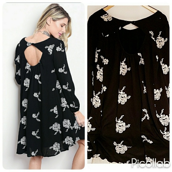 altered states | Dresses | Bohemian Floral Embroidered Shift Dress ...